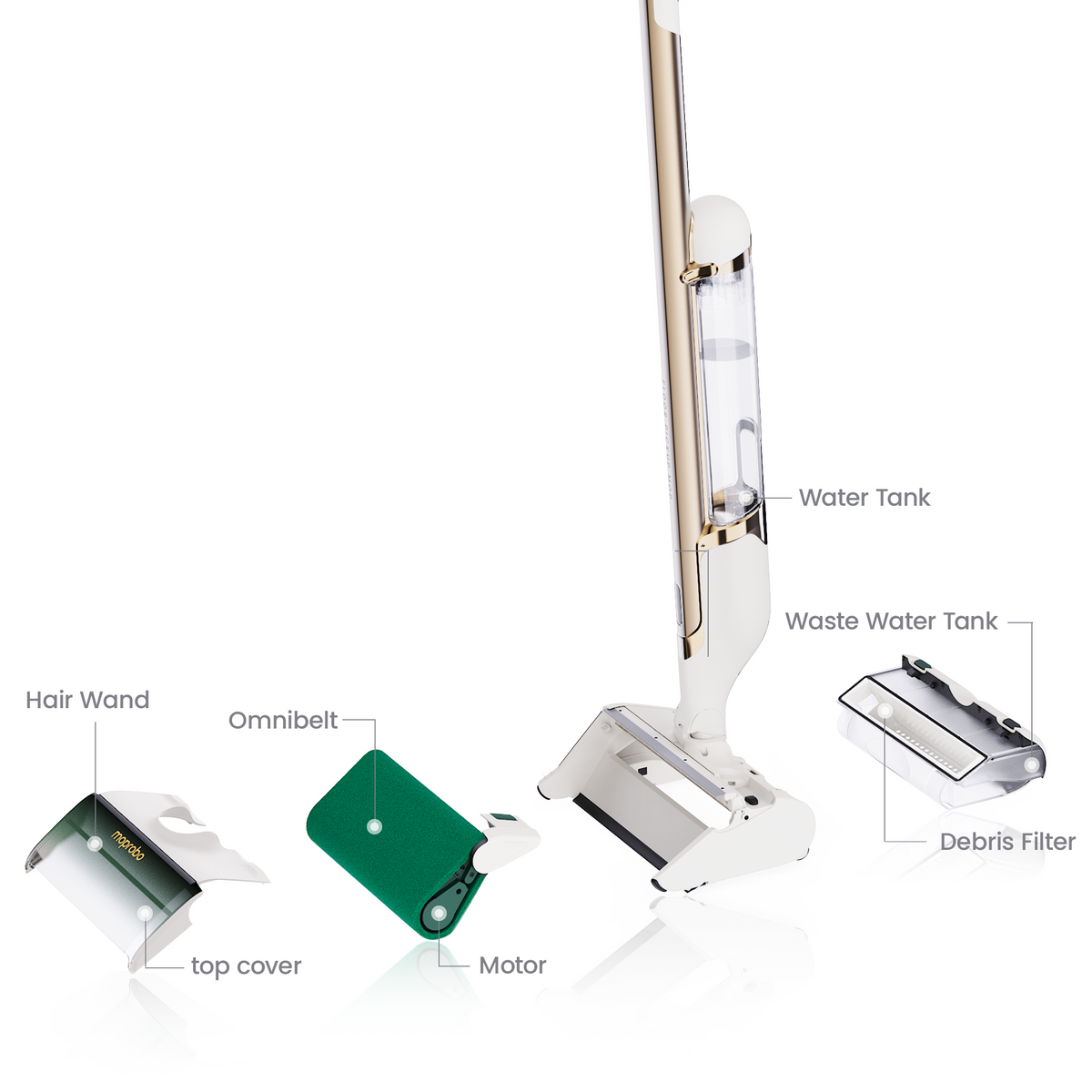 Moprobo Cordless 4 in 1 Pickup Mop M1 Gold Luxury Limited Edition